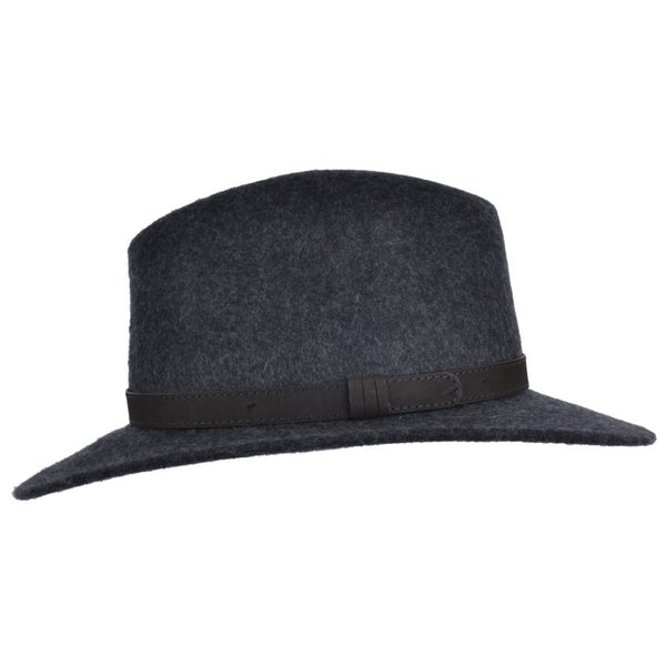 Wool Fedora in Grey – Lead + Ball
